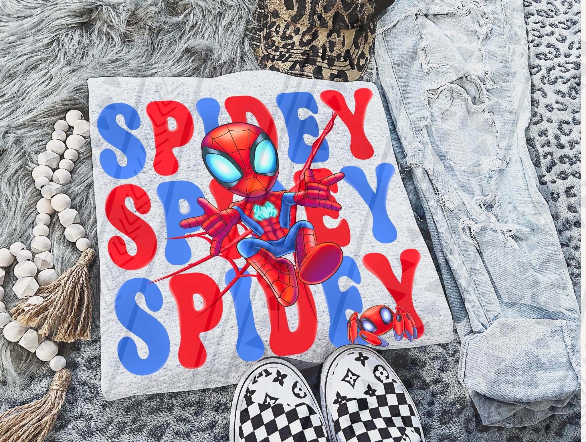 Spidey Stacked Dtf Transfer Three Girls Grace